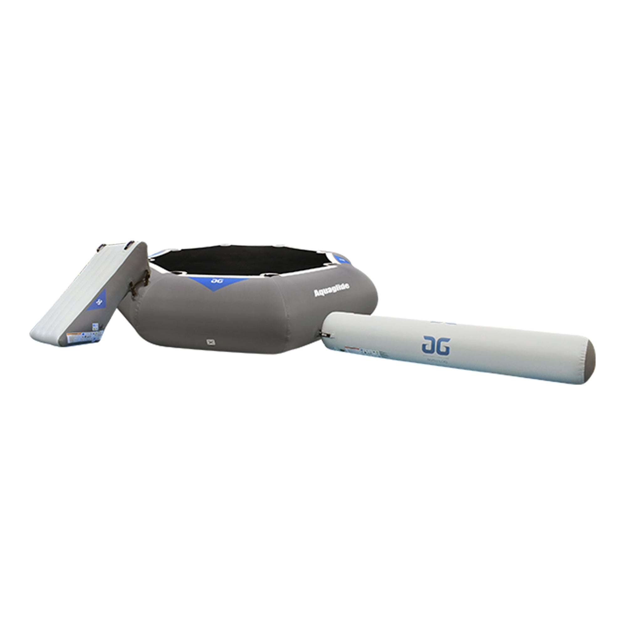 Aquaglide Ricochet Water Bouncer 12' Aquapark w/ Slide, Log & C-Deck ...